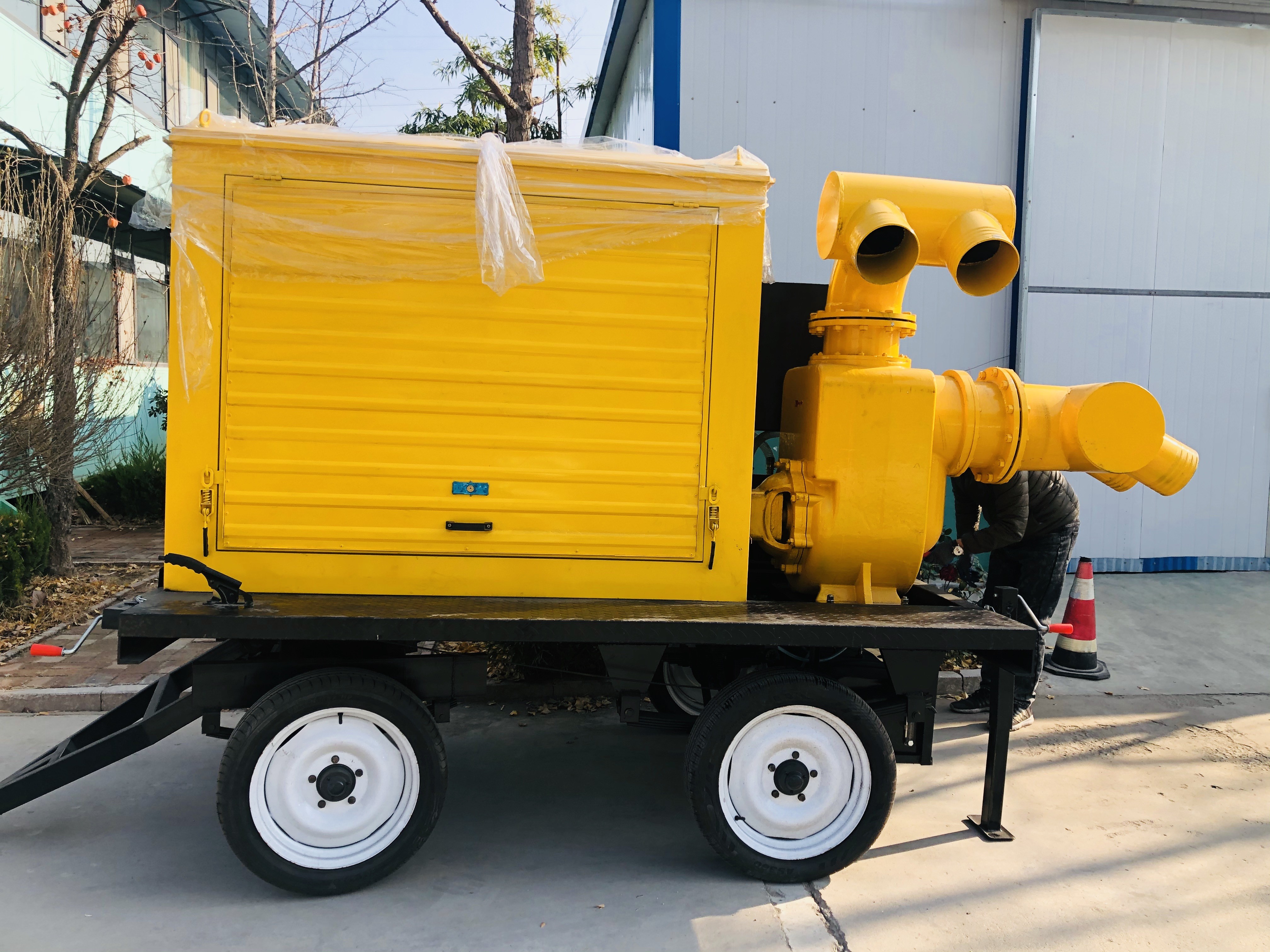 Anti Flood Anti Drought Diesel Motor Water Pump Mobile Trailer Mounted